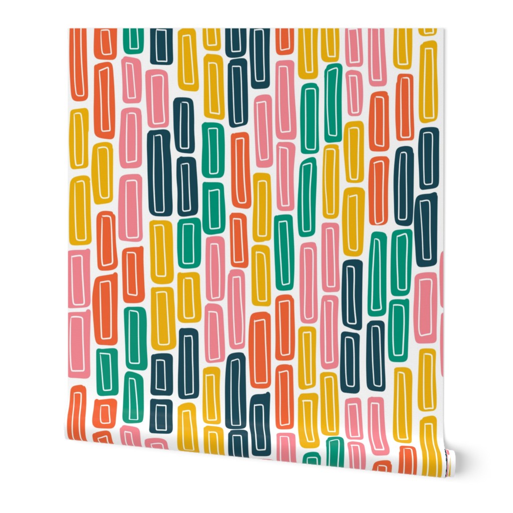 Coloured Pillars - large ~ Wallpaper – Creative by Katherine