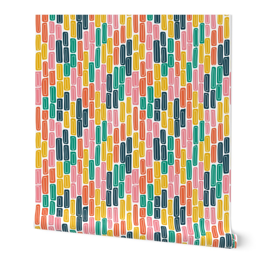 Coloured Pillars - medium ~ Wallpaper – Creative by Katherine