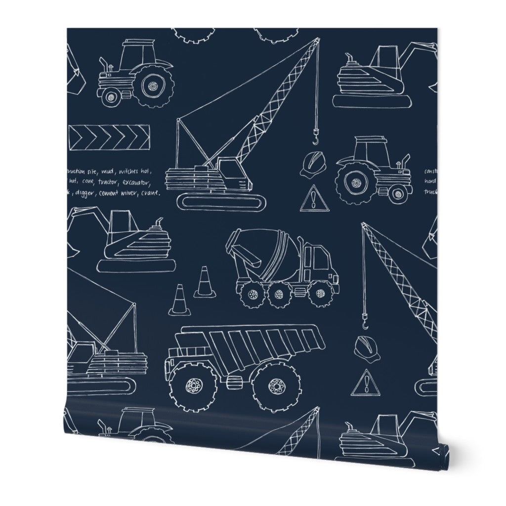 Construction site - Navy hero ~ Wallpaper – Creative by Katherine