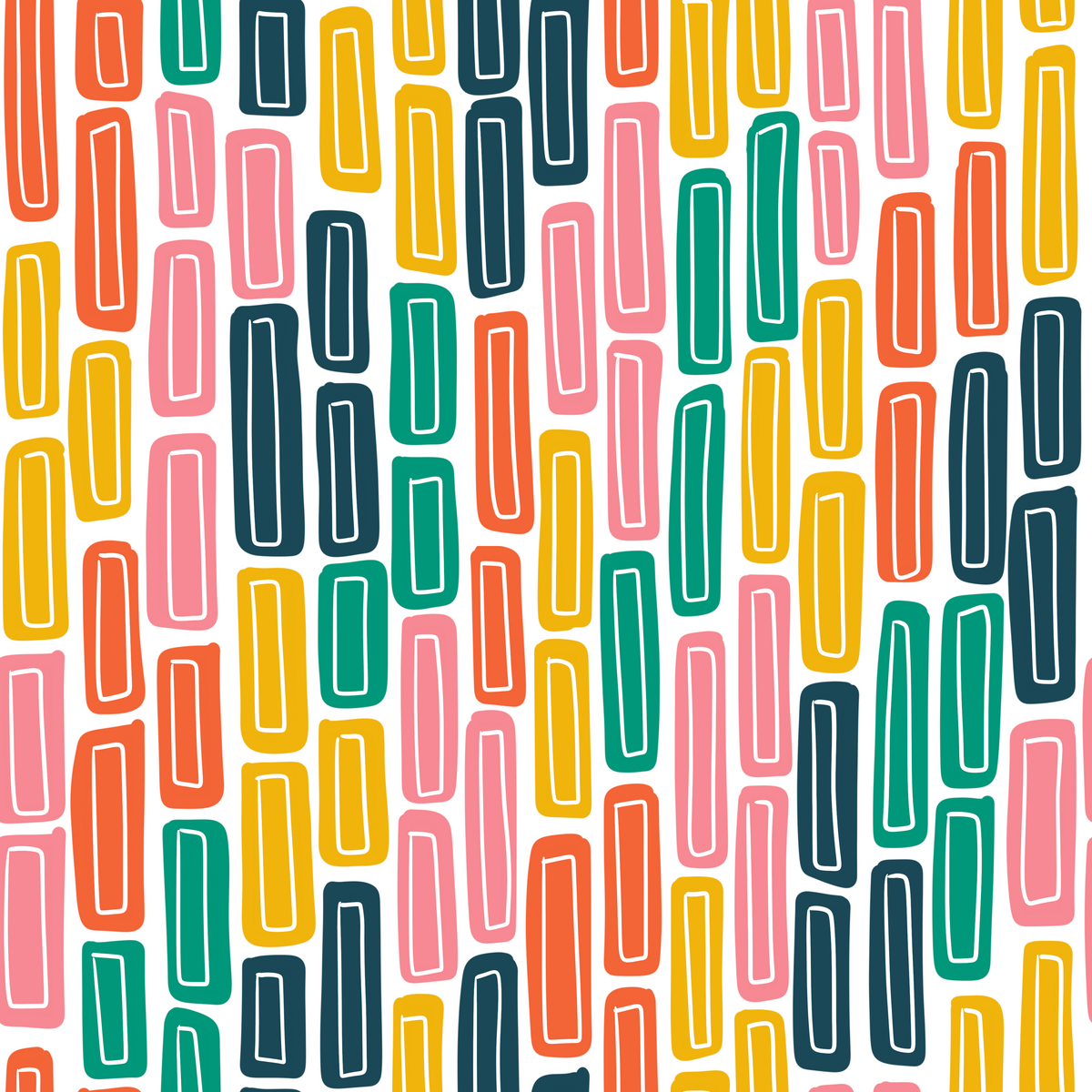 Coloured Pillars - Large ~ Fabric – Creative by Katherine